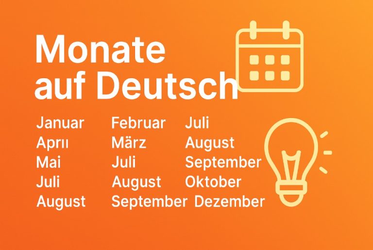 Monate Auf Deutsch: 12 Monate, Bedeutung & Beispiele